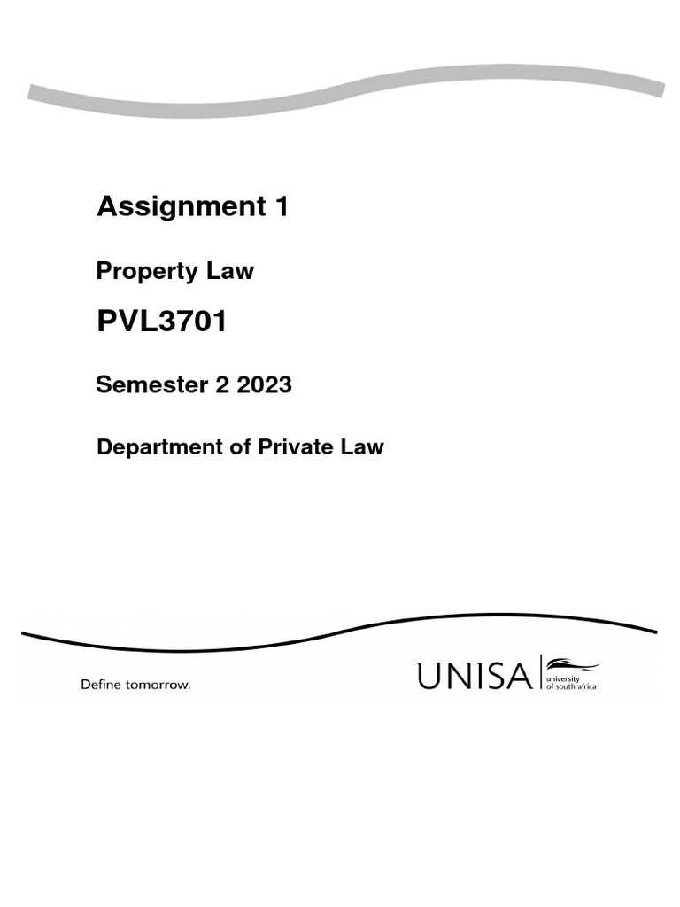 PVL3701 Assignment 1 Sem 2 2023 | PDF | Ownership | Plagiarism
