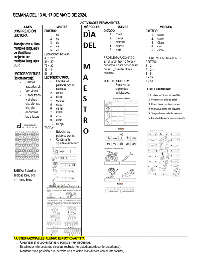 Planeacion Lectoescritura Del 13 Al 17 de Mayo | PDF | Lingüística