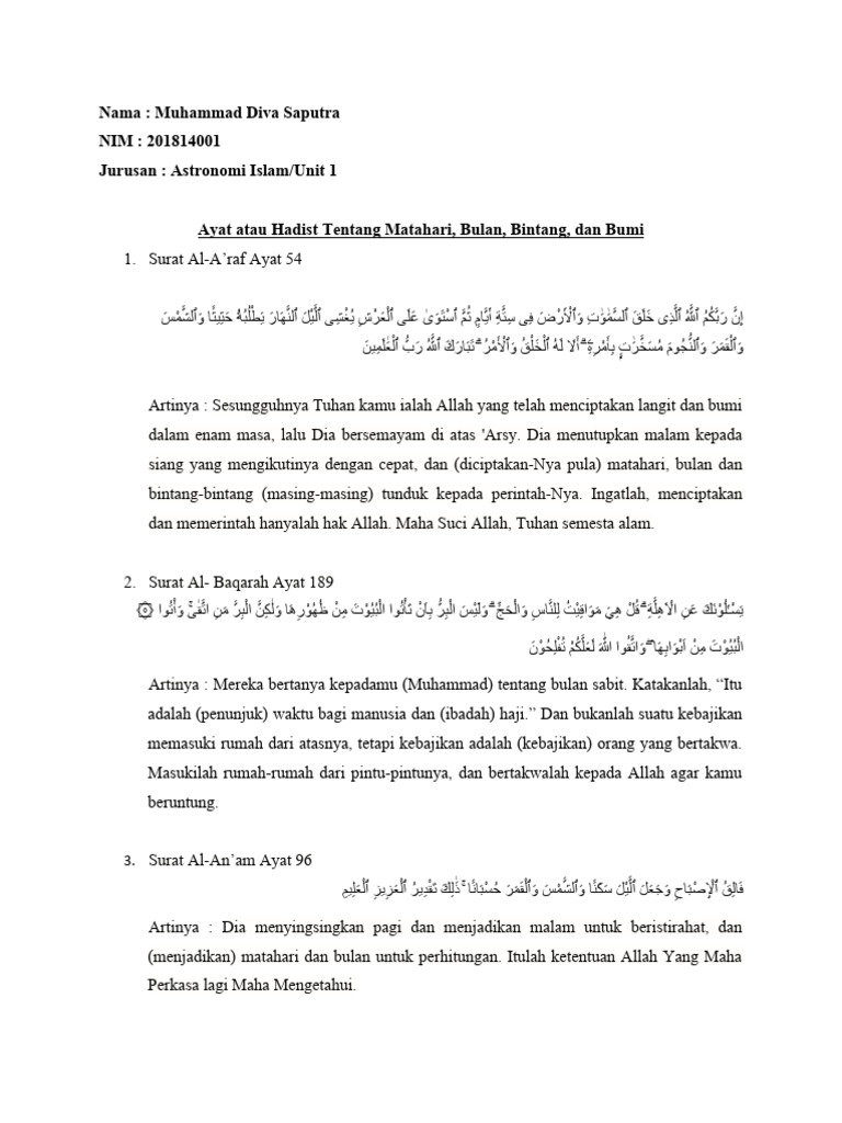 Hadist Dan Ayat | PDF | Sejarah