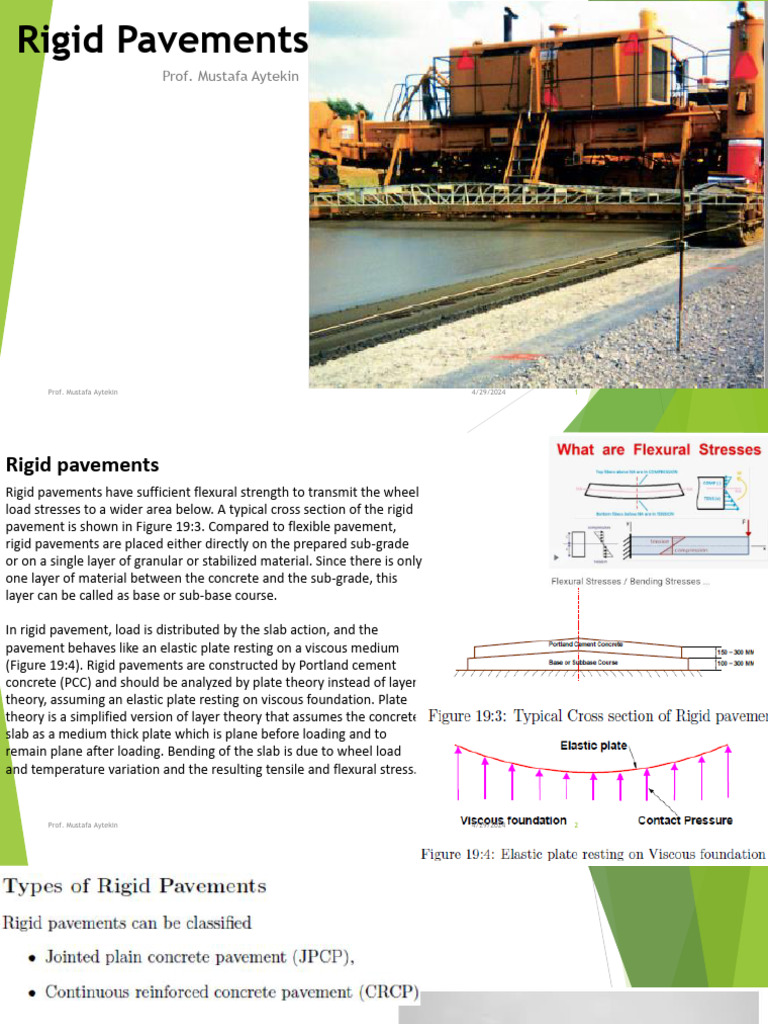 Lecture 9 Design of Rigid Pavements | PDF | Road Surface | Concrete
