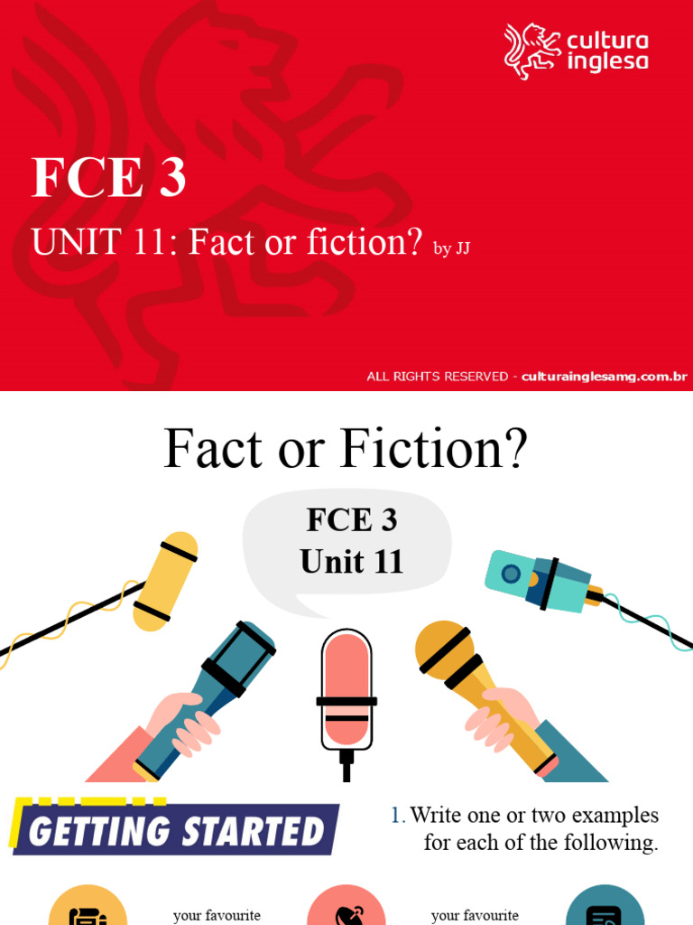 FCE 3 Unit 11 (Fact or Fiction) | PDF | Mass Media | Human Communication