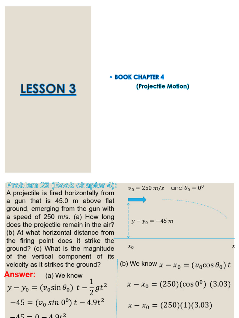 Physics 1 - LESSON 3 | PDF | Motion (Physics) | Classical Mechanics