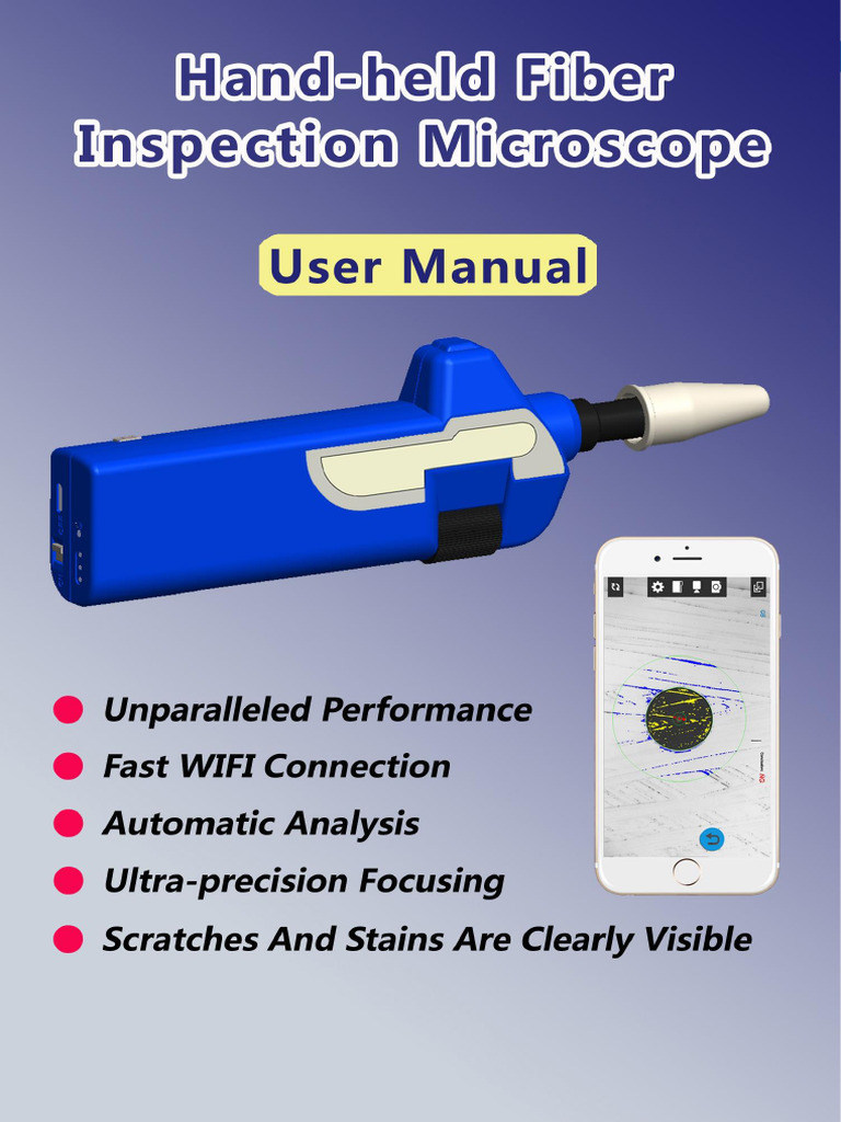 Hand-Held Fiber Inspection Microscope User's Manual | PDF | Optical ...