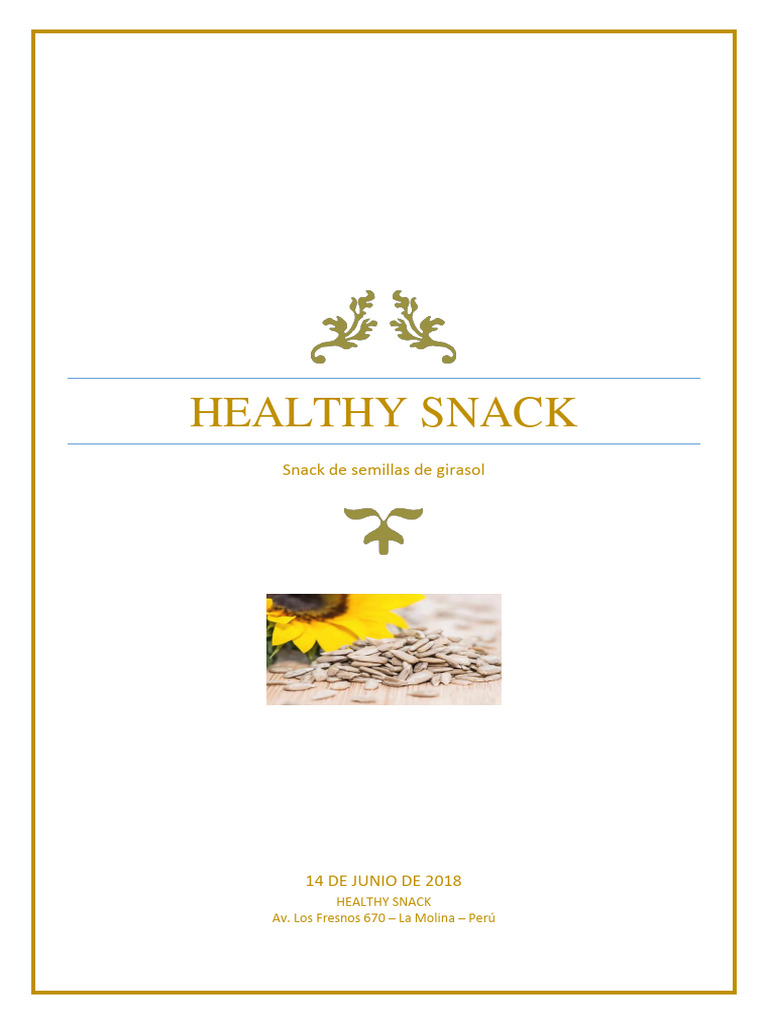 Healthy Snack PDF Final | PDF | Alimentos | Marketing