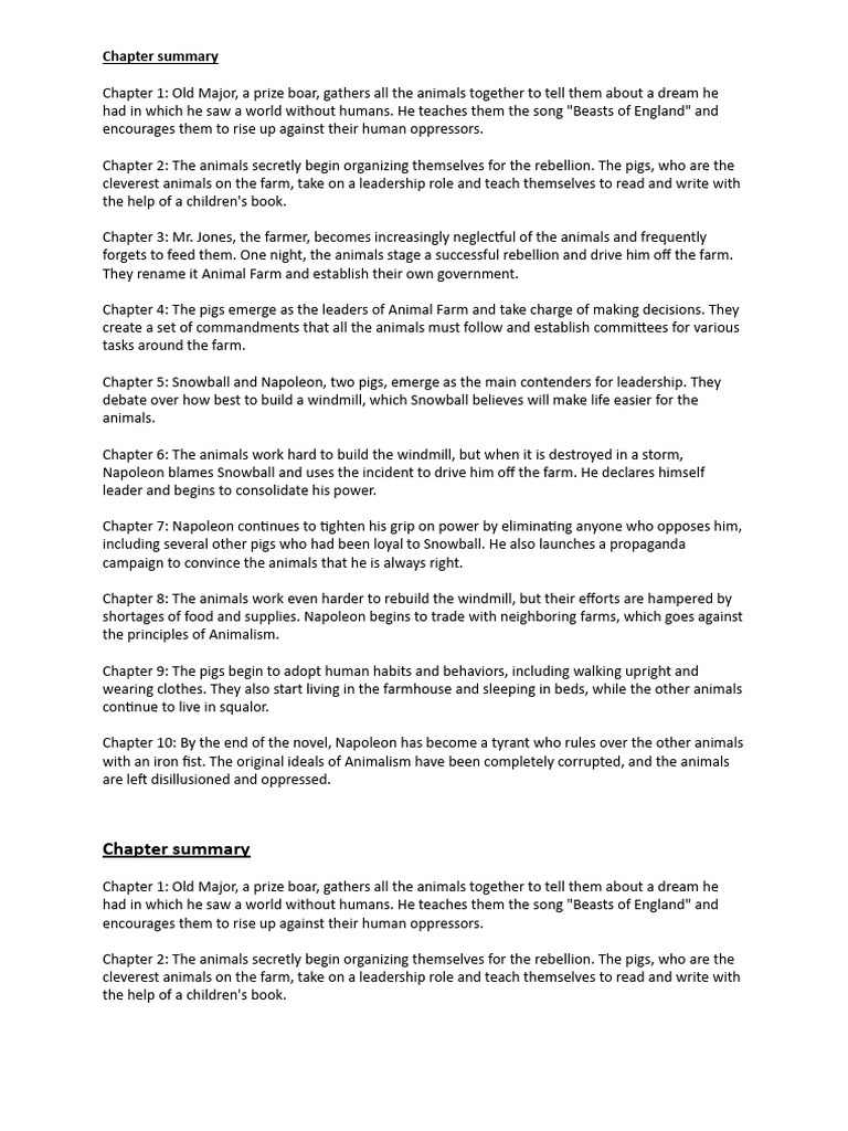 Summary and Analysis | PDF