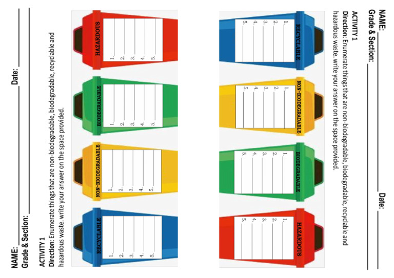 Grade 6 Worksheet Diff Wastes | PDF