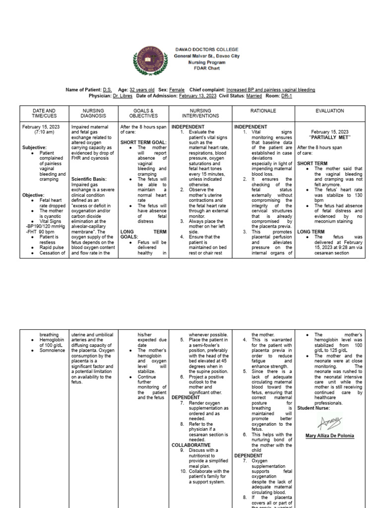NCP(PIH+P.P) | Download Free PDF | Fetus | Clinical Medicine