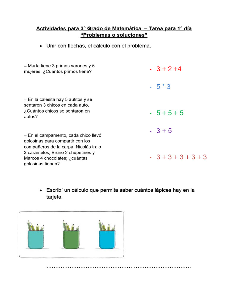 Actividades Matemáticas 3° Grado | PDF | Métodos y materiales de enseñanza