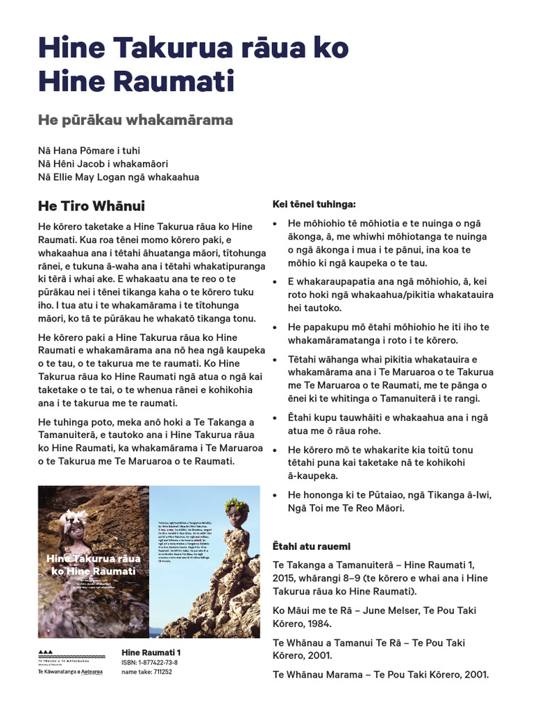 HINE Raumati 1 TSM Maori | PDF | Polynesian People | Māori