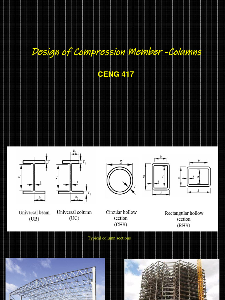 4b-Design of Compression Member - Column Sept 2023 | PDF | Buckling ...