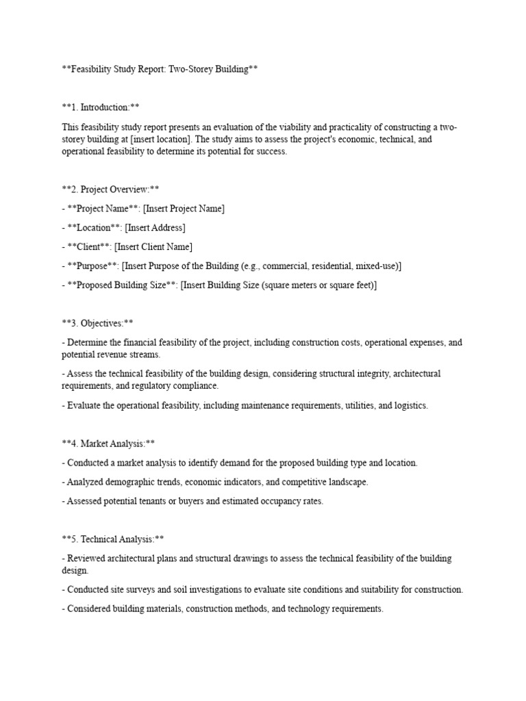 Feasibility Study Report | PDF | Feasibility Study | Internal Rate Of ...