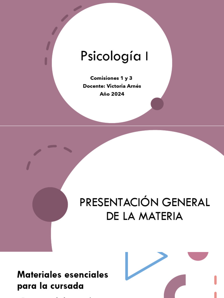 Presentación - TP 1 y 2 - Psicología 1 | PDF | Sicología | Conocimiento