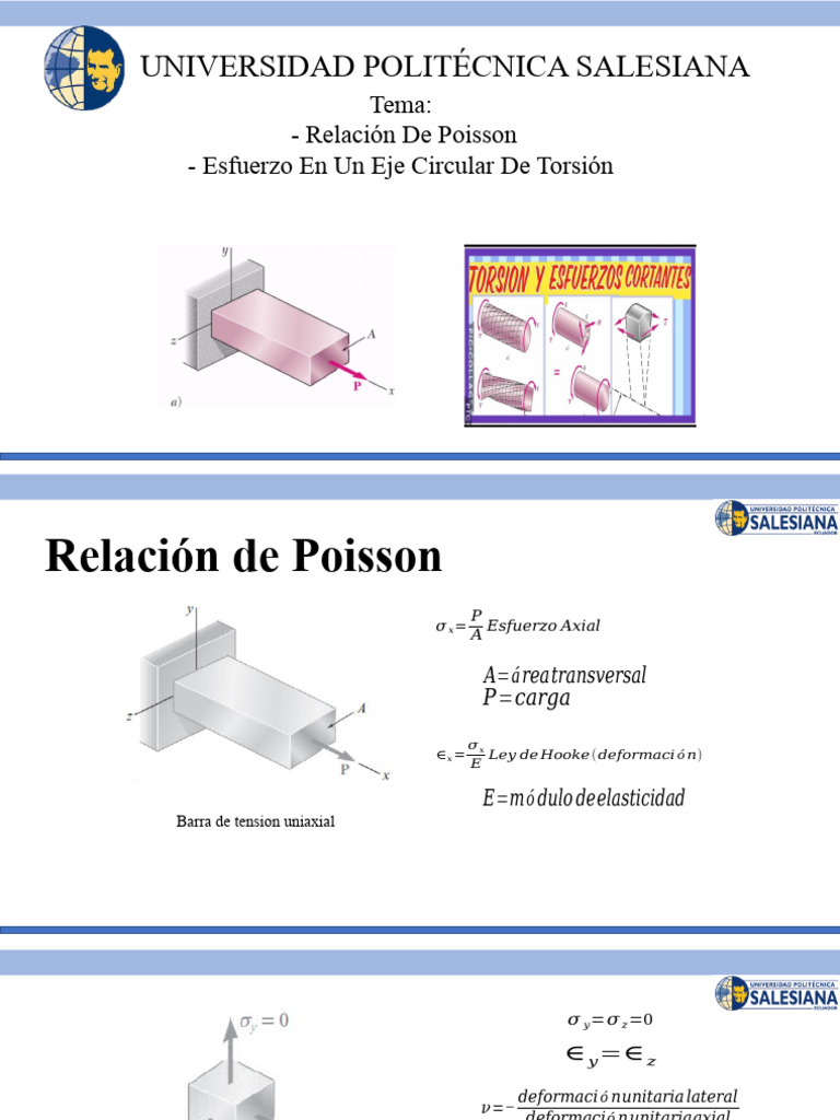 Relación de Poisson y Torsión en Ejes | PDF | Esfuerzo cortante ...