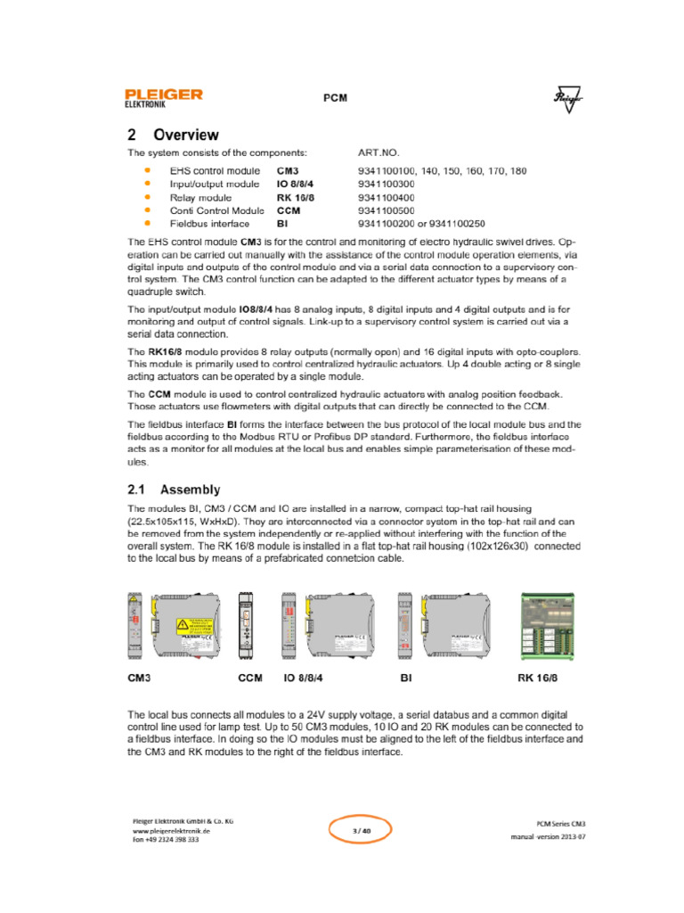 Pleiger cm3 | PDF