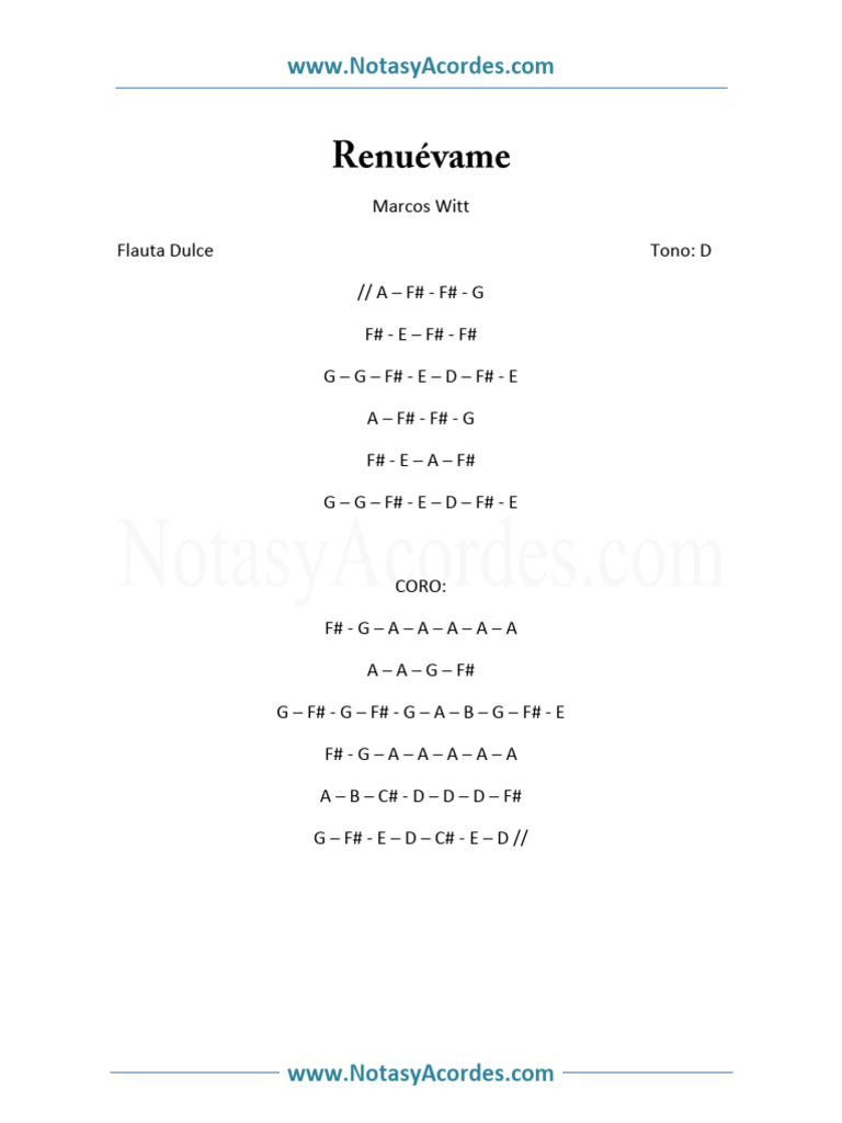 Renuevame-en-flauta-Marcos-Witt | PDF
