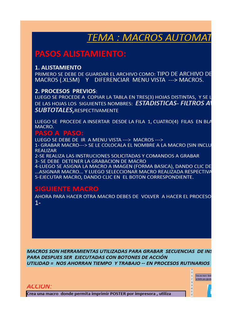 Taller 0 Macros Automaticas | PDF | Macro (informática) | Texto