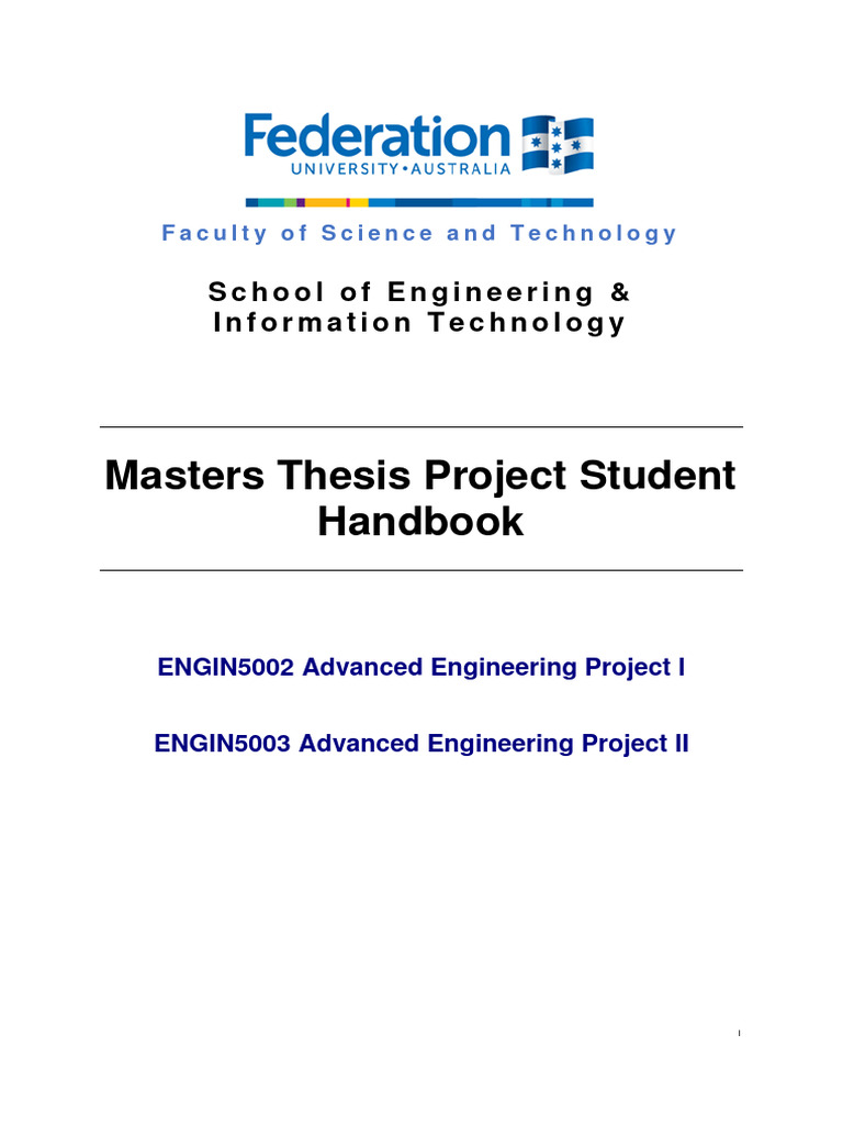 FedUniProjectHandbook Masters | PDF | Thesis | Engineering