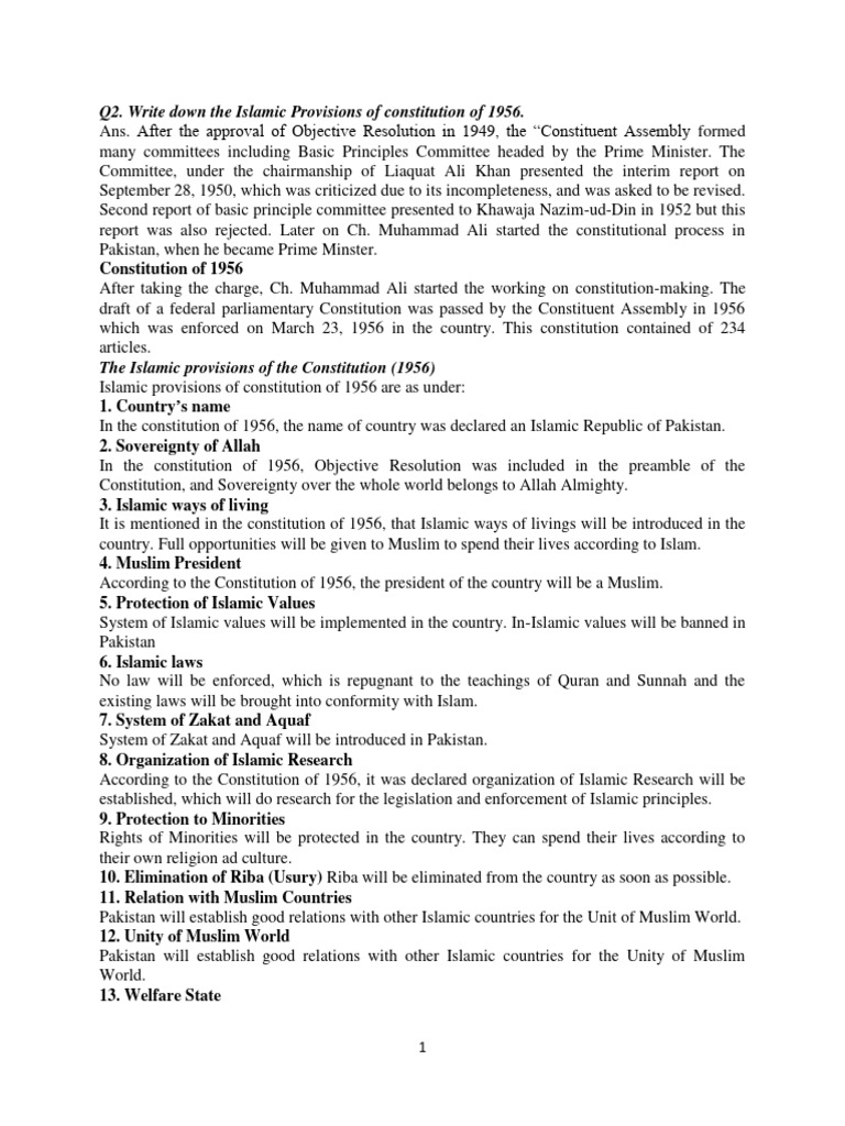 23 Constitutions | PDF | Pakistan | Sharia