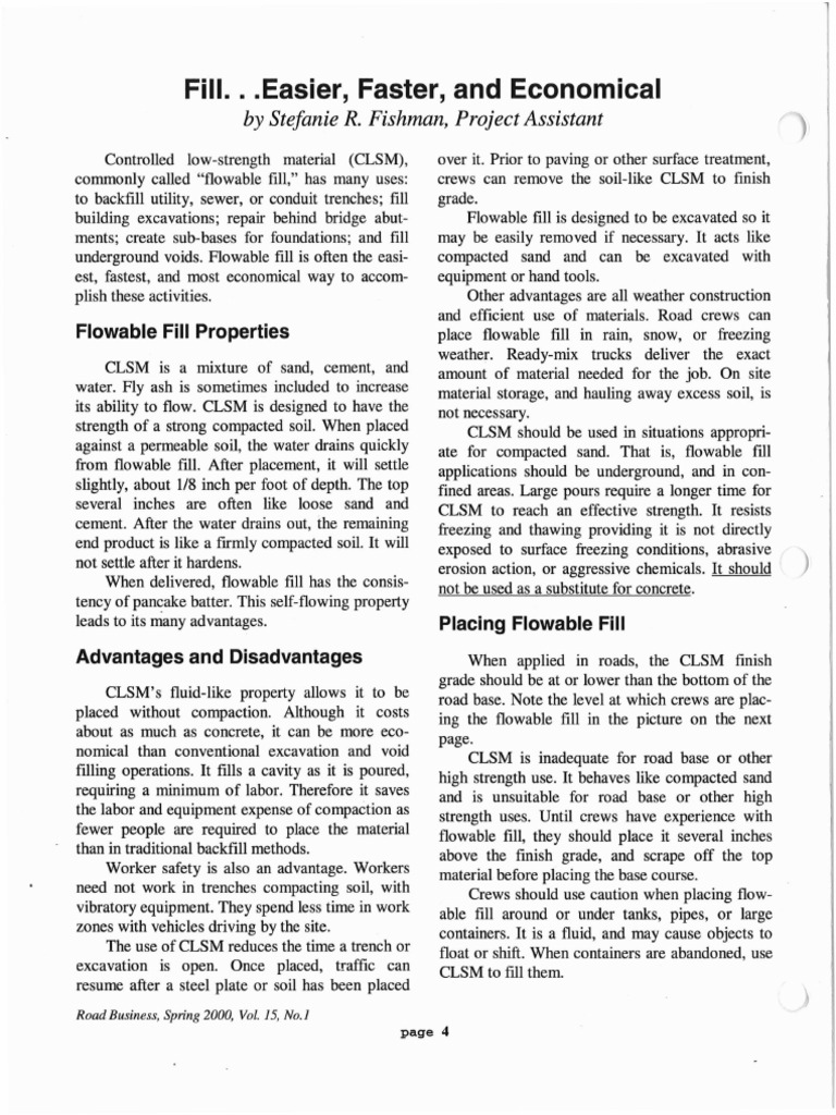 Density Fill Pros and Cons | PDF | Road | Concrete