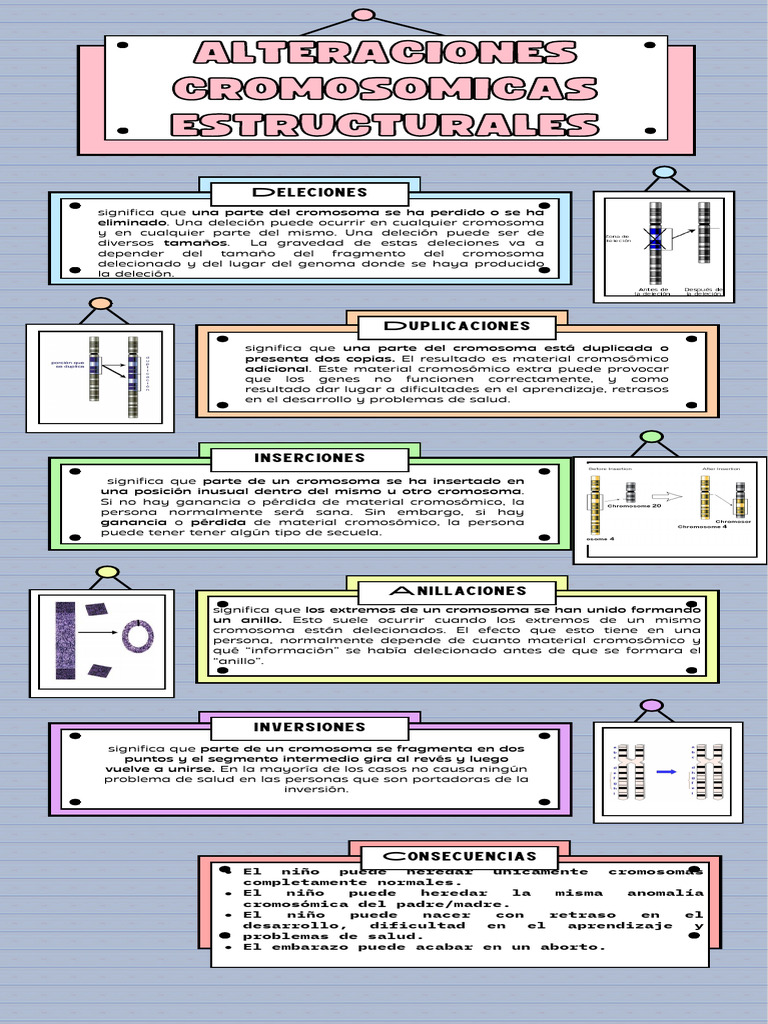 Alteraciones Cromosomicas Estructurales | PDF | Deleción (Genética) | Cromosoma