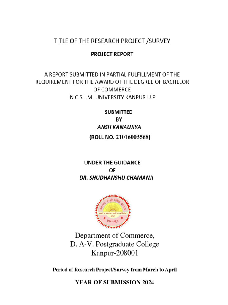 Ansh Project | PDF | Academic Degree | Gratitude