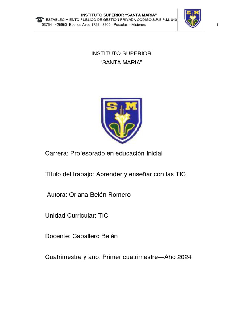 TP de Tic para Hoy | Descargar gratis PDF | Enseñando | Aprendizaje