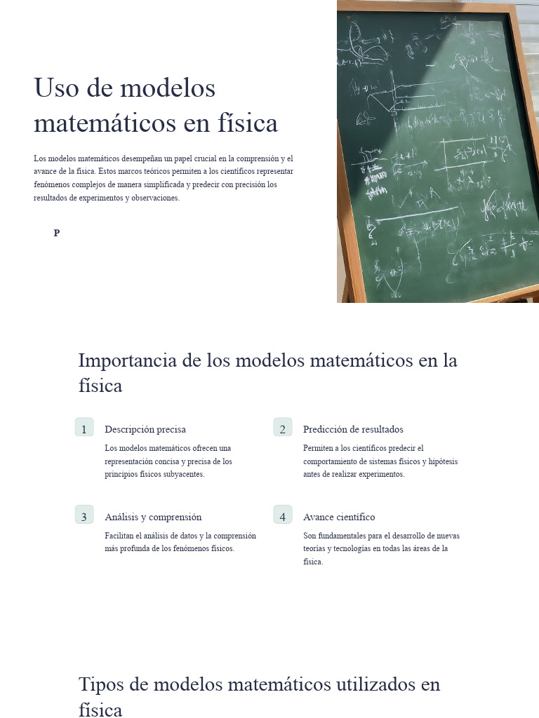 Modelos Matemáticos en Física | PDF | Física | Enseñanza de matemática