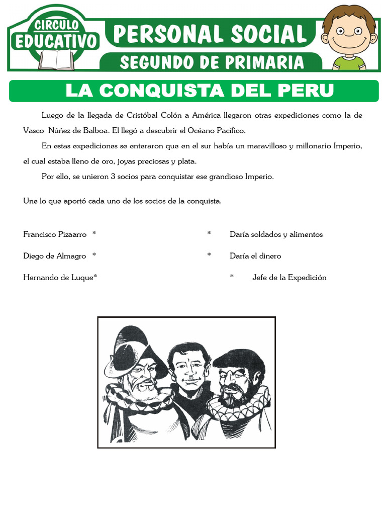 La Conquista Del Peru para Segundo de Primaria | PDF | Francisco ...