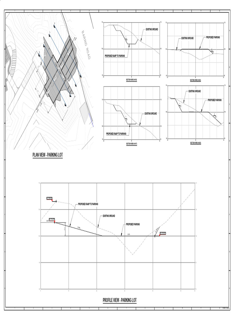 PROPOSED - PARKING - Section Drawings | PDF