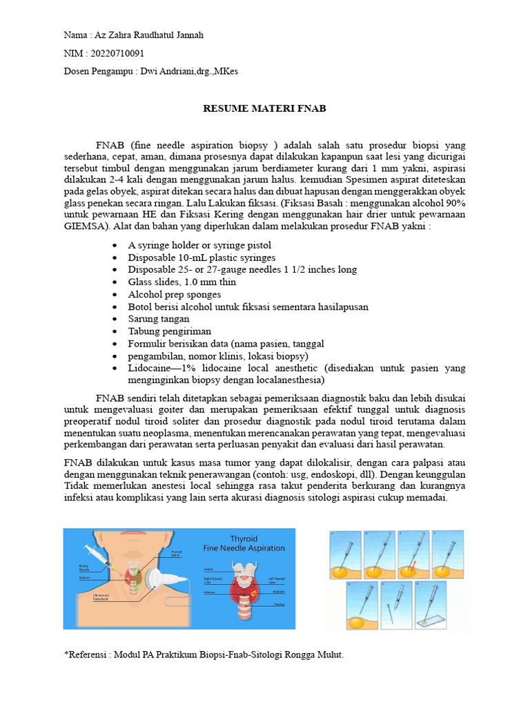 Resume FNAB Dan SITOLOGI | PDF | Pengembangan Diri