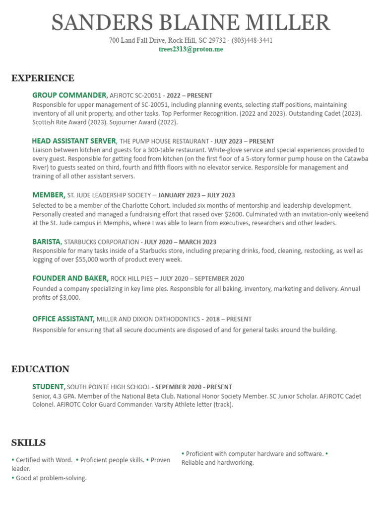 Blaine Miller Resume | PDF