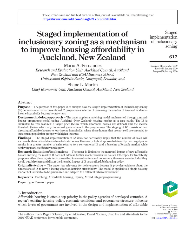 Staged Implementation Auckland New Zealand | PDF | Affordable Housing ...
