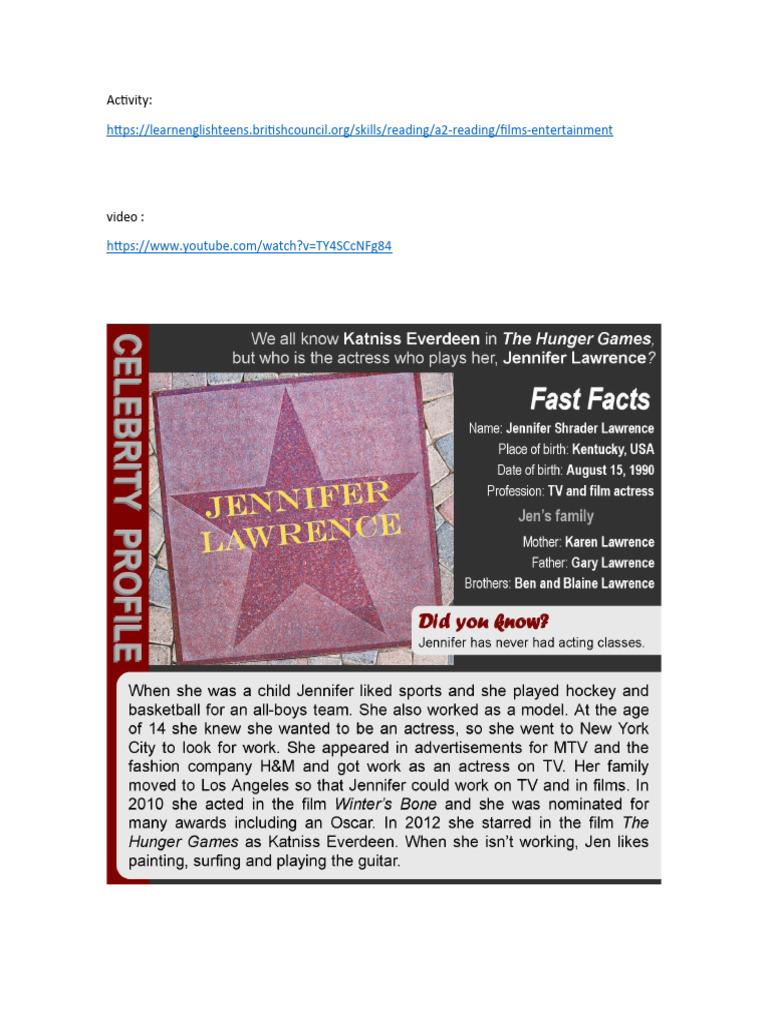 Reading Film A2 | PDF