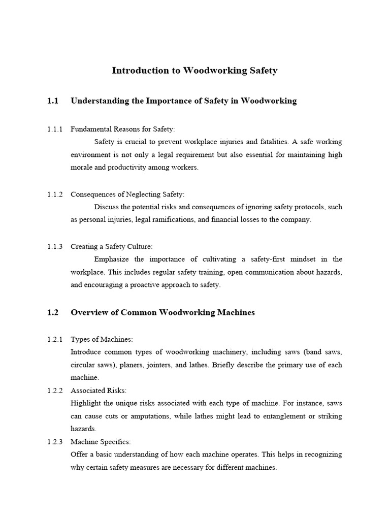 Introduction To Woodworking Safety | PDF | Safety | Personal Protective ...