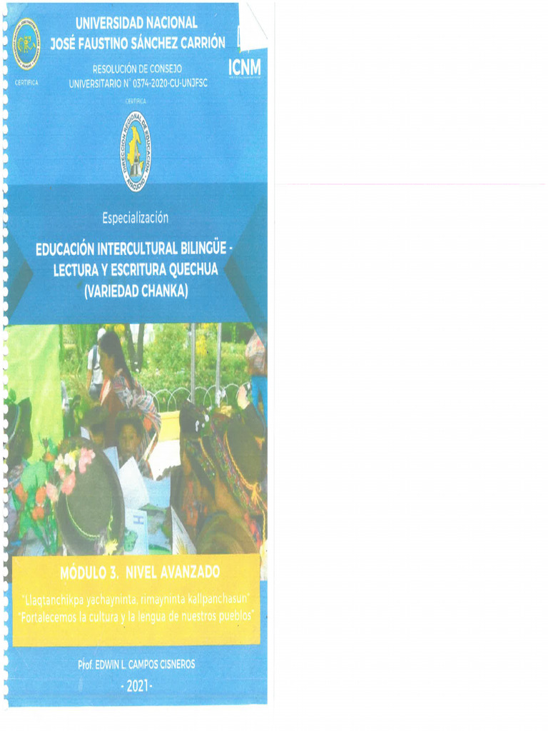 Modulo 3 Nivel Intermedio Quechua | PDF