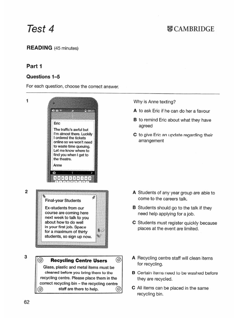 Pet CAMBRIDGE TEST | PDF