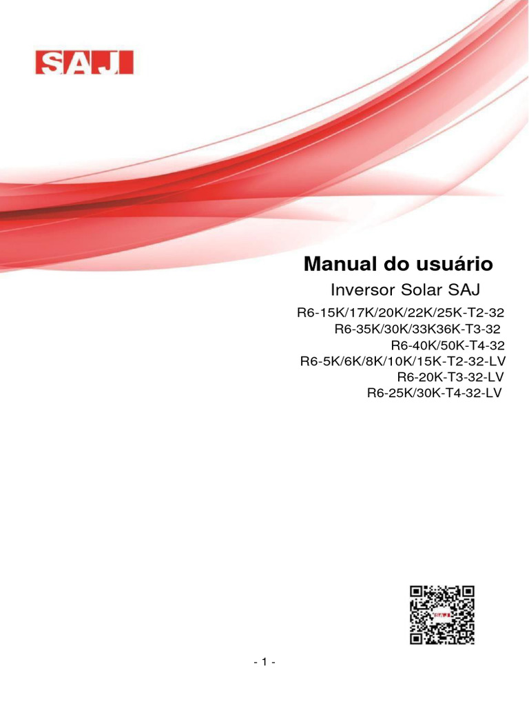 Manual Saj r6 30k t4 32 LV | PDF | Fonte de energia | Natureza