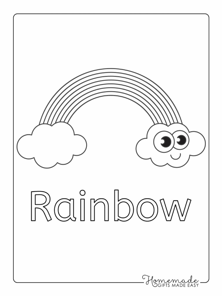 Coloring Sheets For Kindergartners Rainbow | PDF