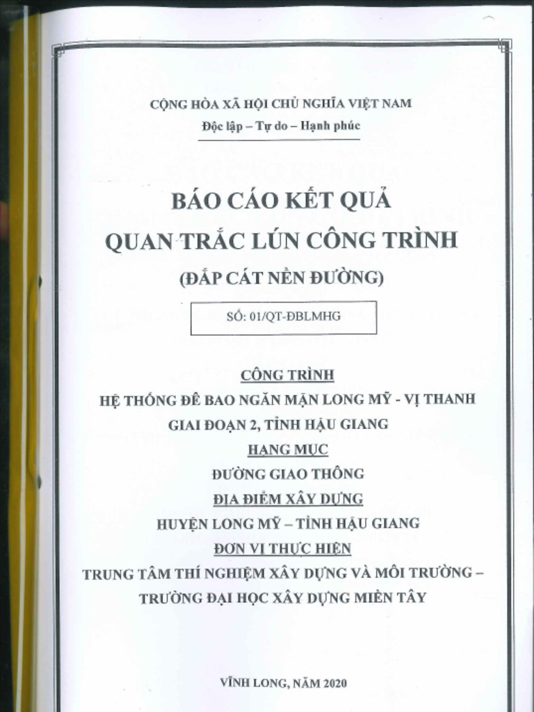BCKQ Quan Trac Lun (Dap Cat Nen Duong) | PDF