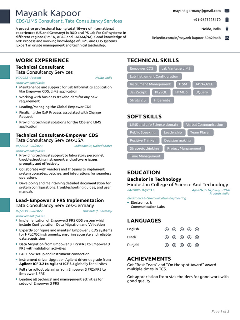 Mayank's Profile - India-4 | PDF | Computing | Information Technology