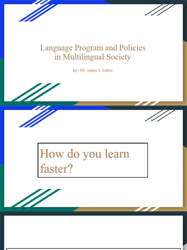 Language Program and Policies in Multilingual Policies | PDF | Tagalog ...