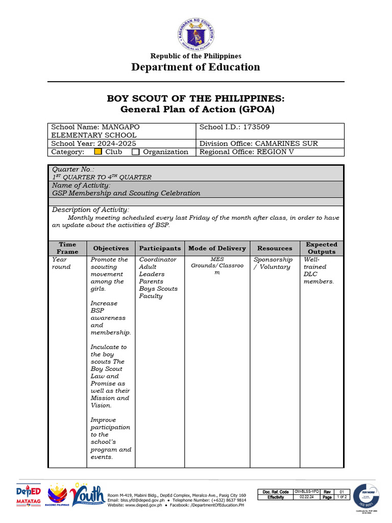 BSP Gpoa Clubs | PDF