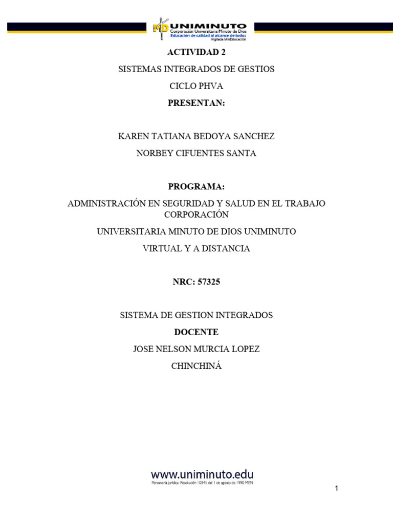 Actividad (2) OK - OK | PDF | Seguridad y salud ocupacional | Auditoría