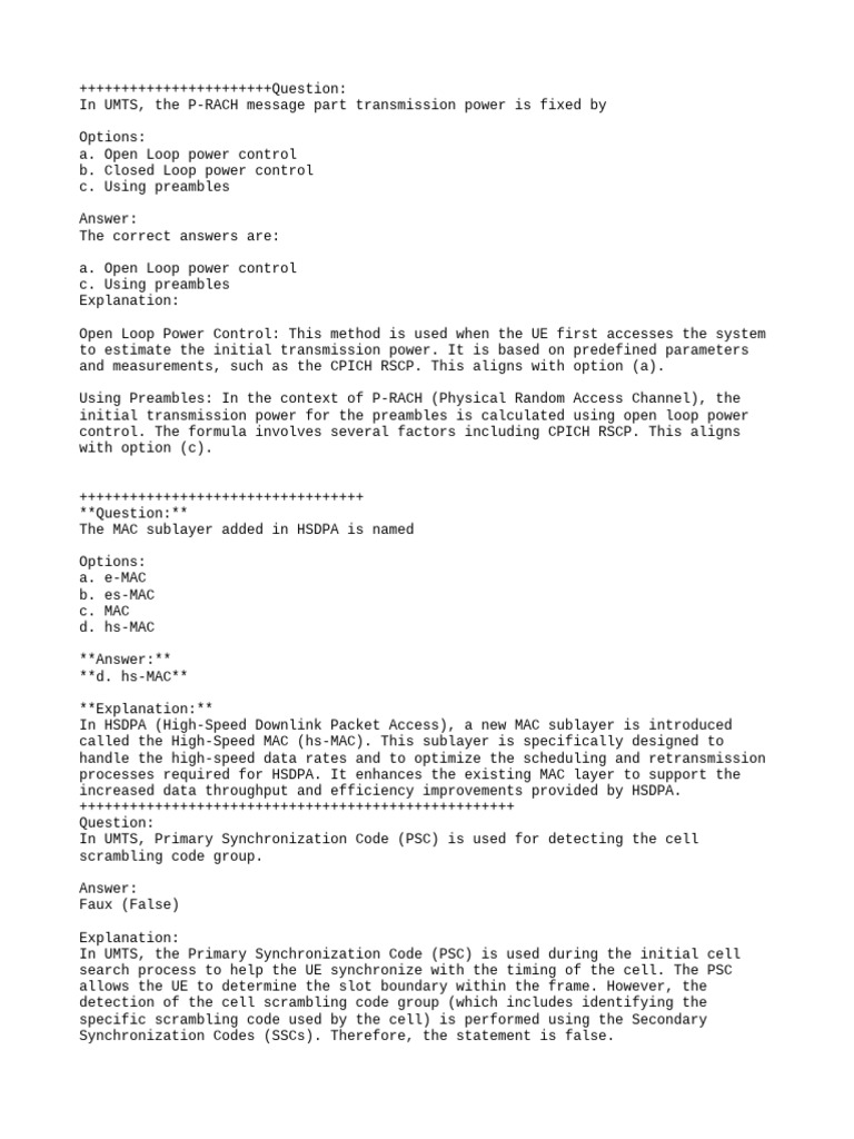 fhcnaji exam | PDF | High Speed Packet Access | Lte (Telecommunication)