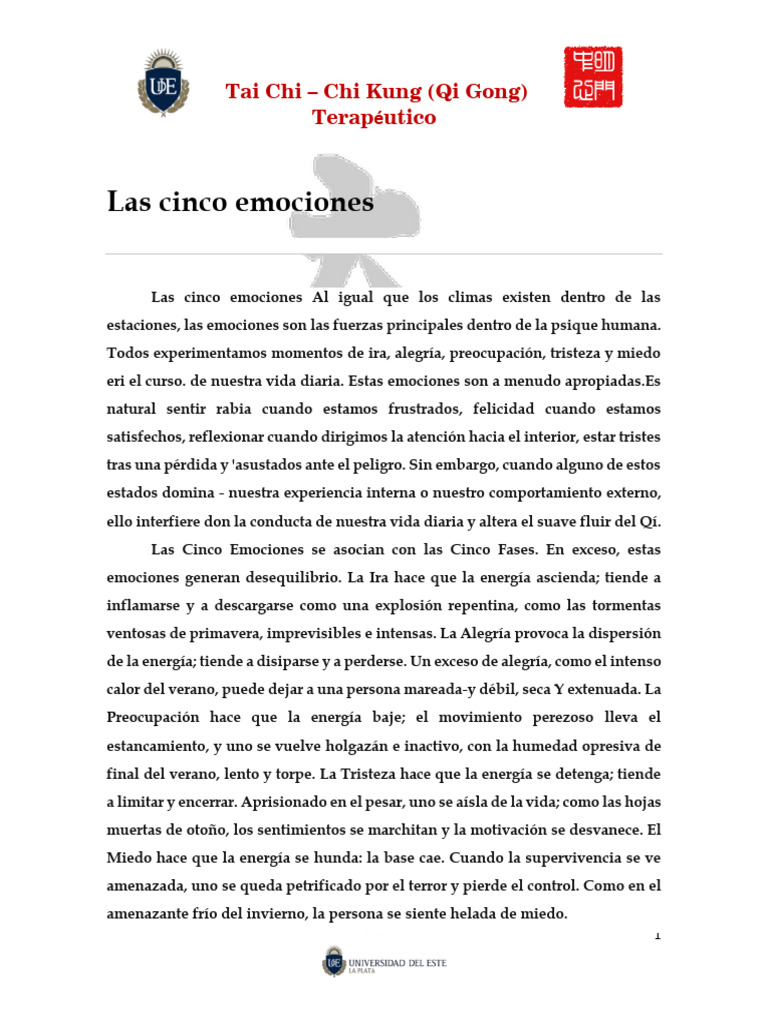 04 - Las Cinco Emociones | Descargar gratis PDF | Ira | Las emociones