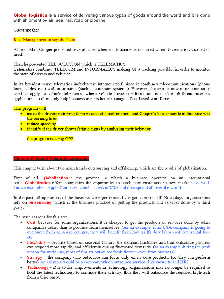 Global Logistics Overview | PDF | Containerization | Cargo