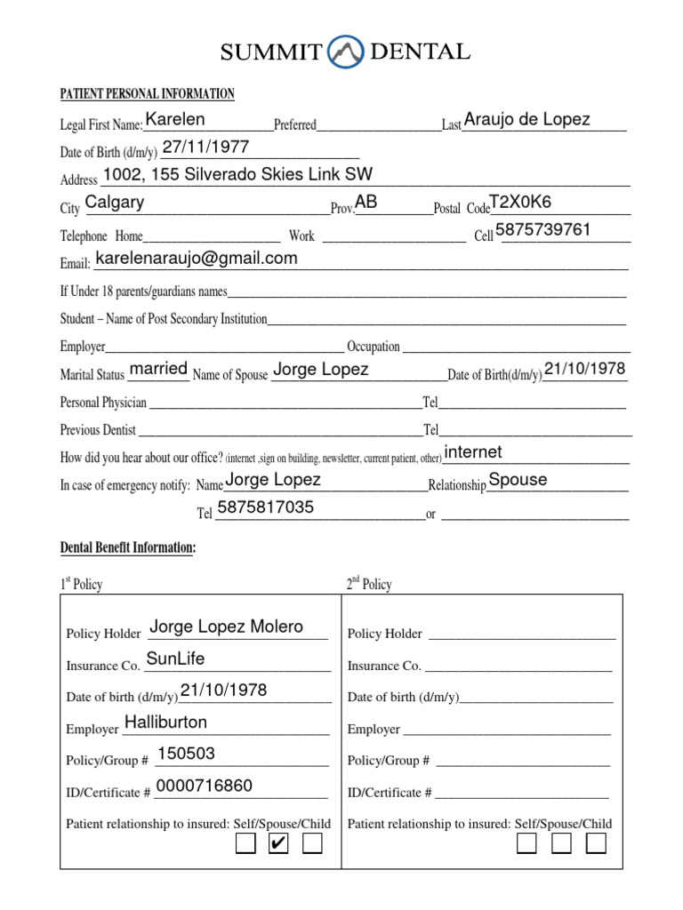Patient Information and Consent Form | PDF | Dentistry | Credit Card