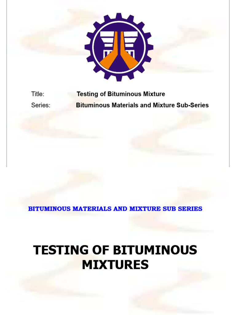 Testing of Bituminous Mixture | PDF | Road Surface | Centrifuge