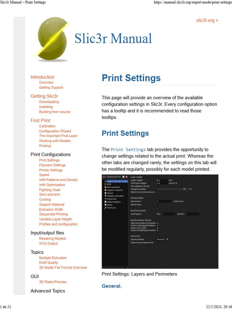 Slic3r Manual - Print Settings | Download Free PDF | Extrusion | Printer (Computing)