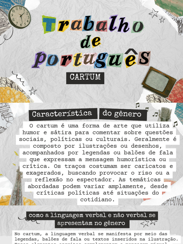 GENERO TEXTUAL CARTUM | PDF | Comunicação não verbal | Desenho